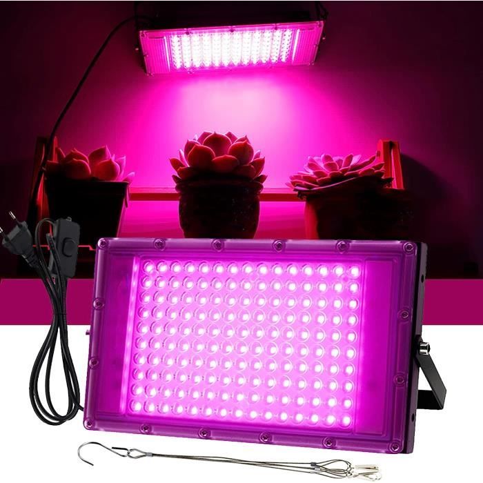 Lampe de Plante, 100W Lampe LED Horticole Croissance Floraison Grow ...