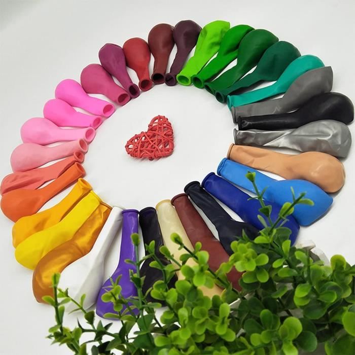 Lot De 100 Ballons Gonflables Ballon De Baudruche Multicolore LATEX ...