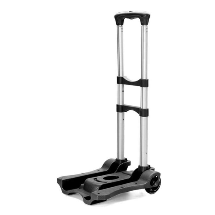 (Black)Chariot de roue de sac à main pliable robuste, chariot de ...
