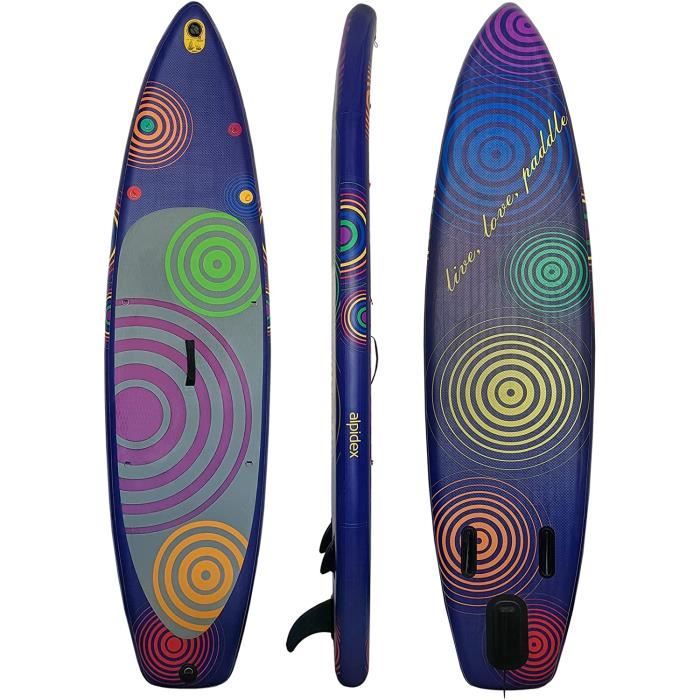Stand Up Paddle Board 305x76x15 cm Sup Planche Gonflable iSup Sac à Dos ...