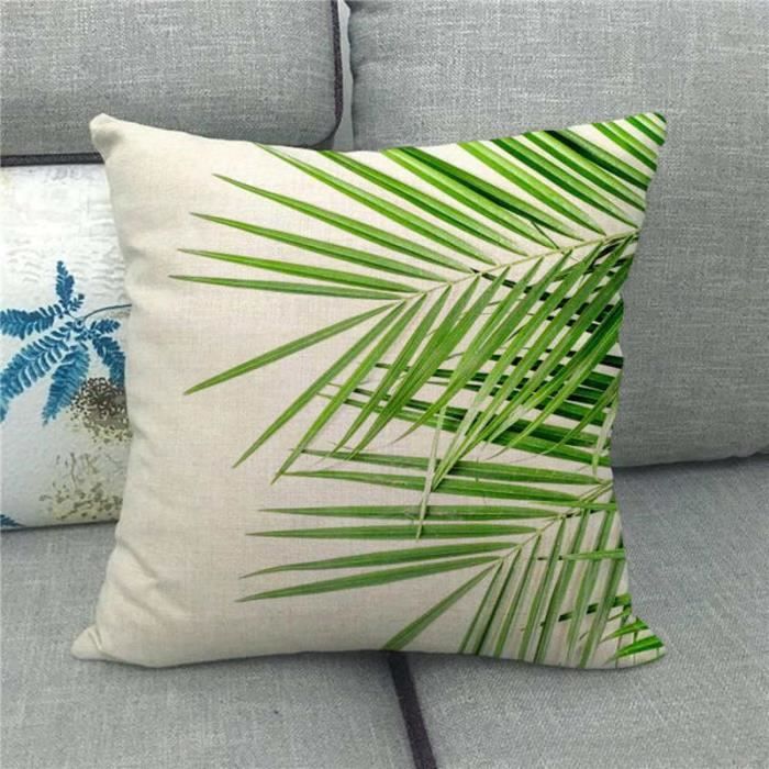 FDR-1760 Monstera – housse de coussin à motif de feuilles de palmier ...