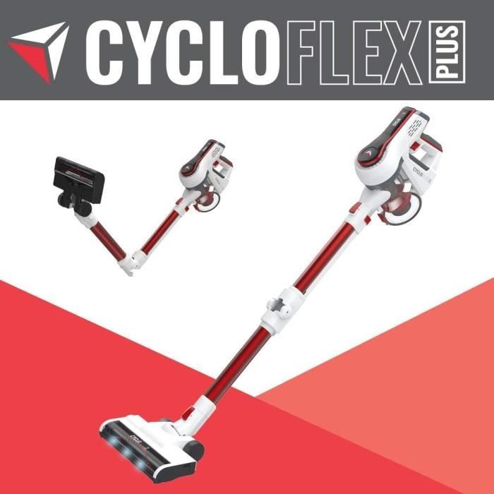 Aspirateur-Balai CycloFlex Plus, sans Fil, Manche Flexible, Aspiration ...
