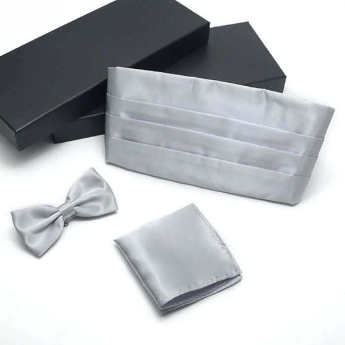Cravate Ceinture De Cérémonie Pour Hommes Ensemble De Poche Carré