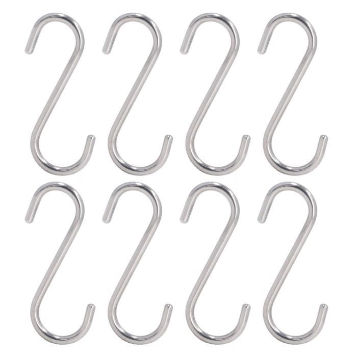 Dioche Crochet en S Lot de 8 crochets en S en acier inoxydable ...