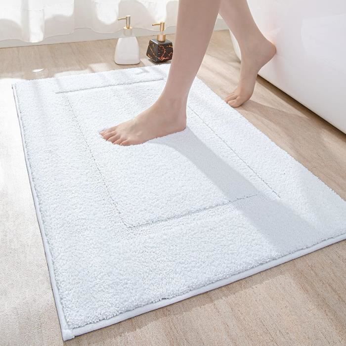 Tapis De Bain 60 X 90 Cm,Tapis Salle De Bain Absorbant Et Antiderapant ...