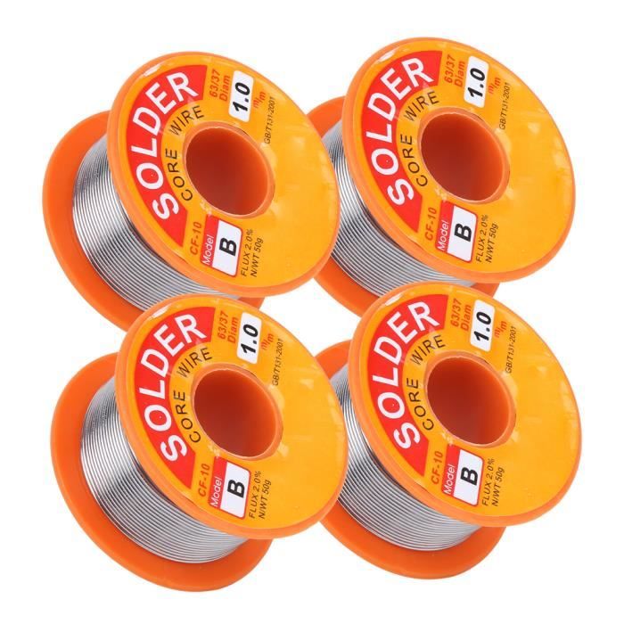 Fdit Fil à souder par flux 4pcs fil à souder fil d'étain soudage par ...
