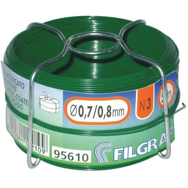 Fil attache - FILGRAF - plastifié vert - 0,7/0,8 mm x 50 m - Cdiscount ...