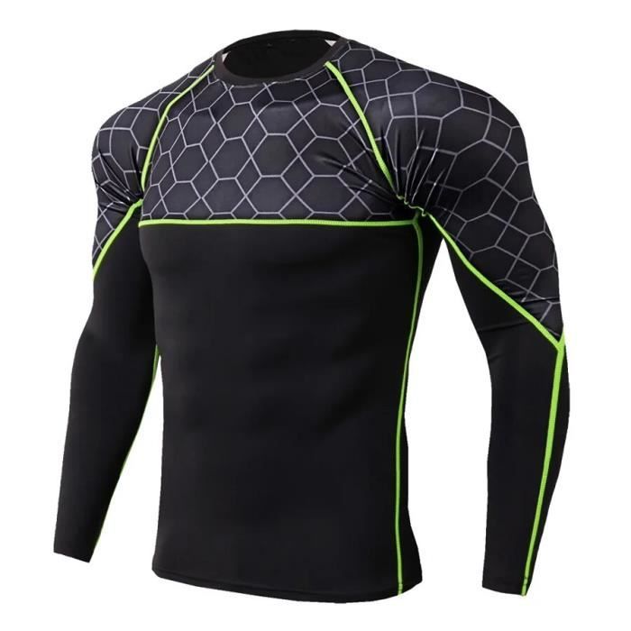 Ensemble de sous-vêtements thermiques de sport pour hommes,leggings de compression longs Johns ...