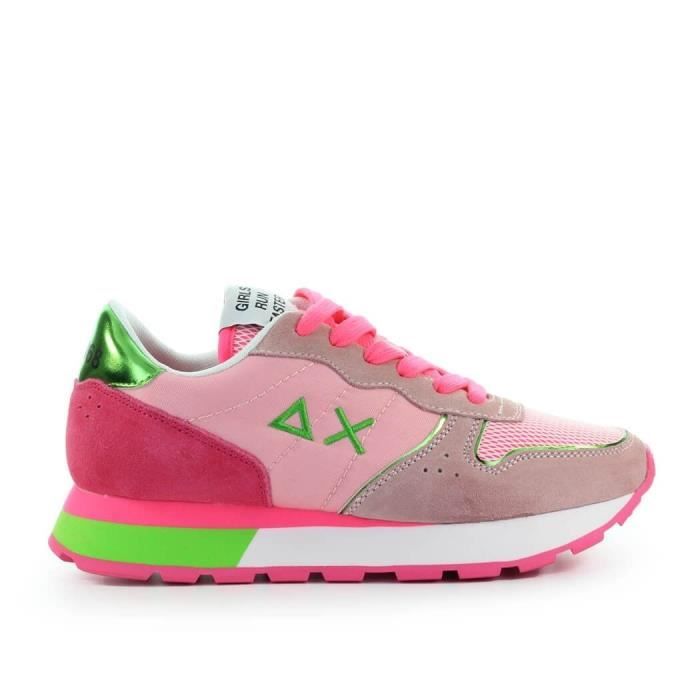 SUN 68 FEMME Z3120304 ROSE SUÈDE BASKETS Rose - Cdiscount Chaussures