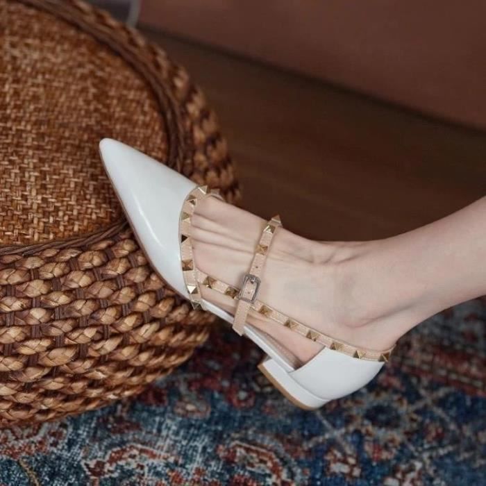 Chaussures à rivets et talons hauts pour femmes talon fin nouveauté ...