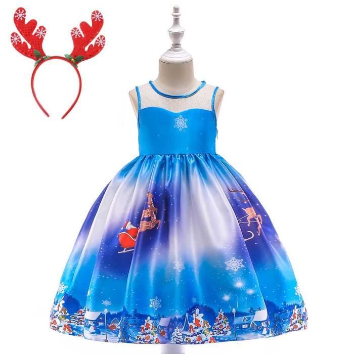 Robe De Soirée Noël Fille Enfant Robe De Princesse Noël Costumes
