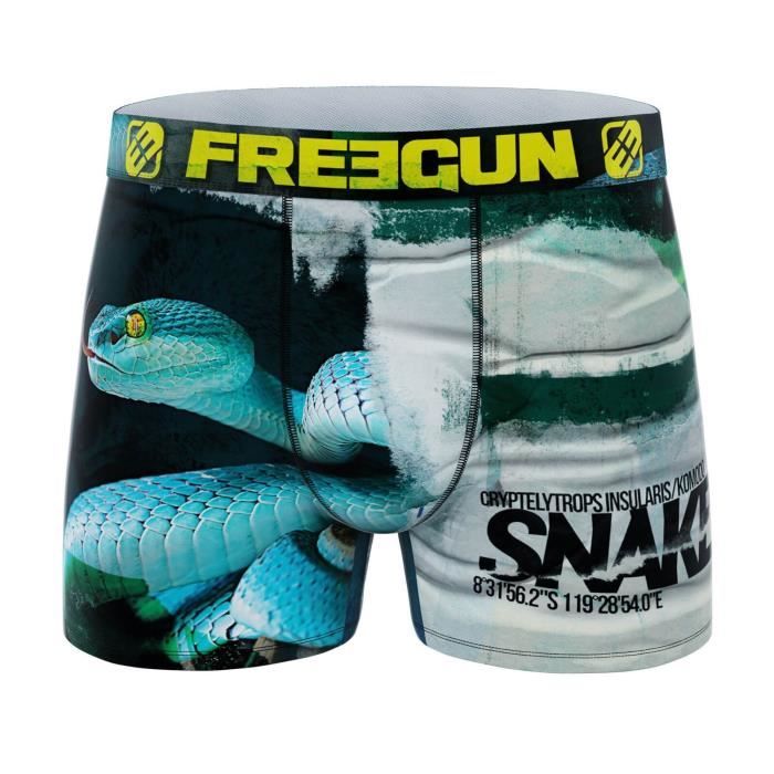 Boxer Homme Microfibre Recyclé 'Animaux' - FGPA30/1/BMR/SNAKE/04 ...