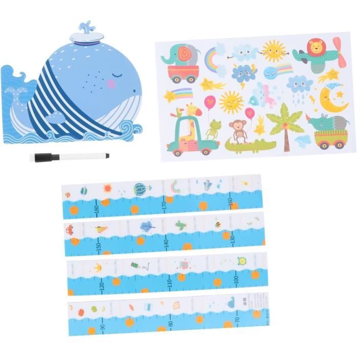 Toyvian 1 Set Magnétique Hauteur Mesure Wall Sticker 3D Autocollants ...