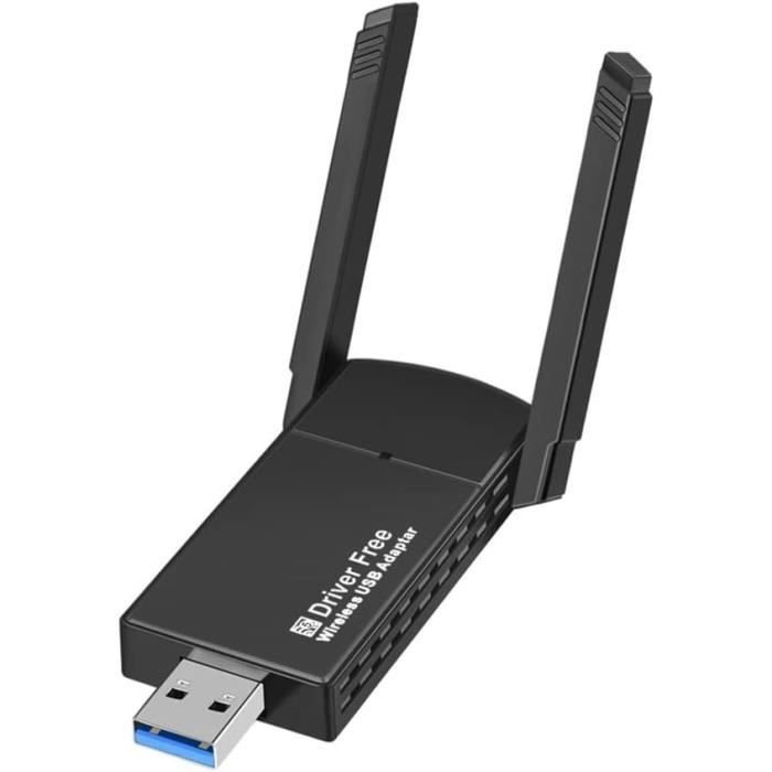 Adaptateur de Carte RéSeau Adaptateur WiFi USB 650Mpbs 802.11Ac-B-G RéCepteur WiFi Carte RéSeau ...