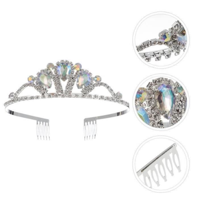 DIADEME Crystal Crown Briche Tiara Strass Party Retro Wedding Bandeau ...