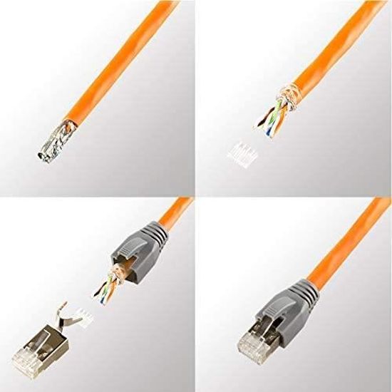 Connecteur RJ45 Fiche Cat 7 Embout Ethernet POE RJ45 Câble Connecteur ...