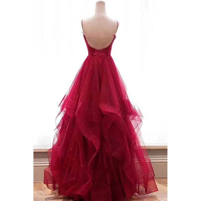 Élégant Chic Mesh Glitter Layered Robe de soirée Robes de bal formelles ...