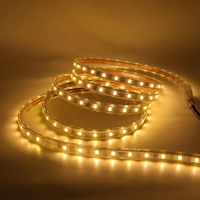HEGEHE Ruban LED avec Interrupteur 230V, Bandeau LED IP65 Etanche ...