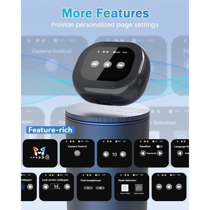 OPQRSTA-AI Instant Language Translator-Non In Ear Bluetooth 5.4 ...