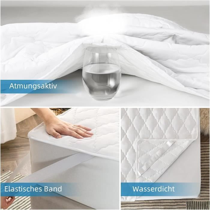 Alèse de matelas imperméable 180 x 200 cm, surMatelas respirant, housse ...