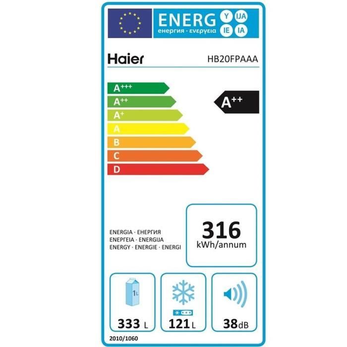 HAIER - Réfrigérateur multi-portes HAIER HB20FPAAA A++ - Achat / Vente ...