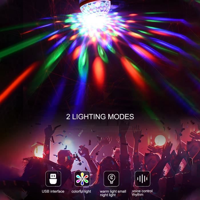 Boule lumineuse colorée USB - ZJCHAO - Mini Boule - 2 Modes d'éclairage ...