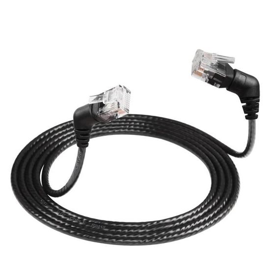 Câble Ethernet Cat6a 360 ° Angle droit vers angle droit Câble LAN haute ...