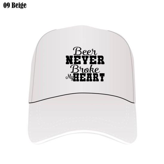 09 Beige - Chapeau à bec souple pour homme, Bière, Jamais brisé mon ...