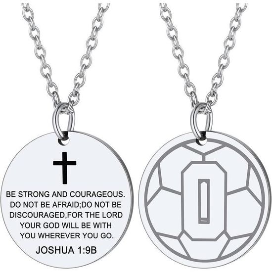 Collier Homme Texte Joshua Plaque Ronde Signe Astrologie Runes Runiques ...