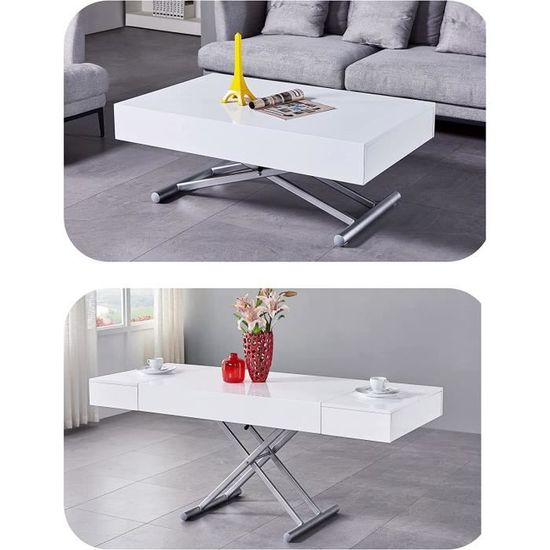 , Table extensible convertible en table de salon, mécanisme montants ...