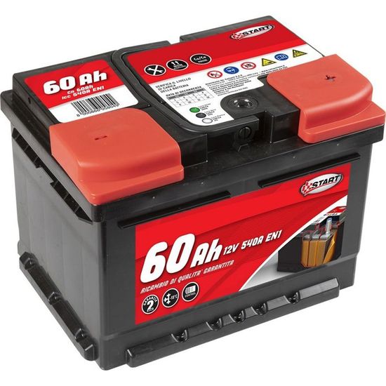 Batterie Vehicule Start Batterie de Voiture 60ah 12v 540a Pôle Positif Droit L2 Box - Cdiscount Auto