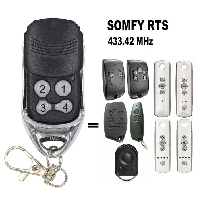 Télécommande de Garage Compatible avec SOMFY KEYGO 4 RTS/NS2 NS4 RTS ...