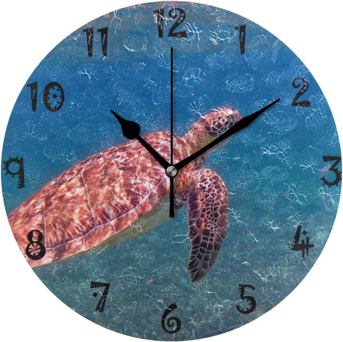 Tortue De Mer De Marbre Pendule Murale Décoratif Moderne Horloge De Mur ...