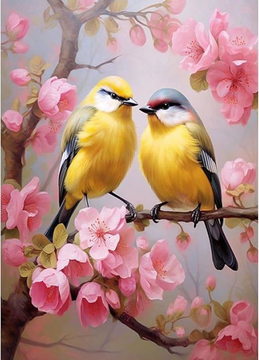 HNE Oiseau Diamond Painting 5D CompletAnimaux Peinture Diamant Adulte Fleur Diamant Kits Diamant ...