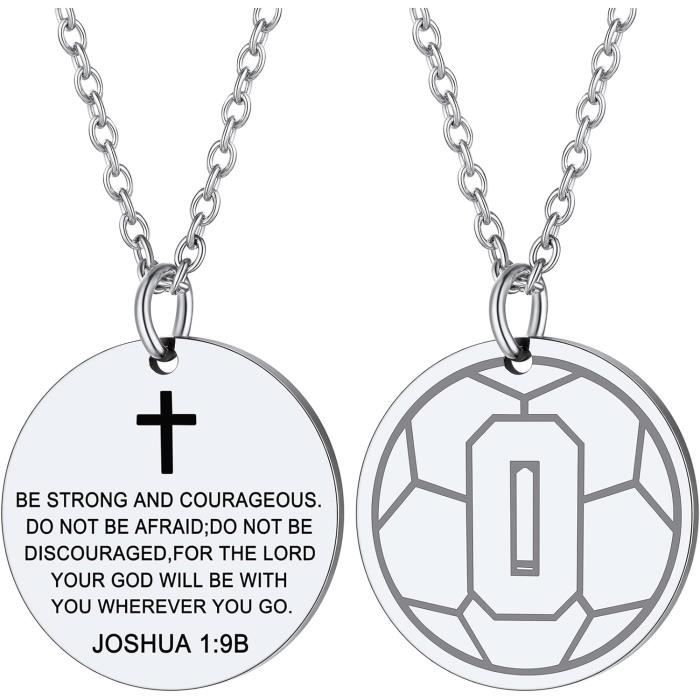 Collier Homme Texte Joshua Plaque Ronde Signe Astrologie Runes Runiques ...