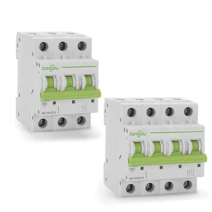 Disjoncteur,Disjoncteur Différentiel Disjoncteur Miniature 3P 4P 6A 10A 16A 20A 25A 32A 40A 50A ...