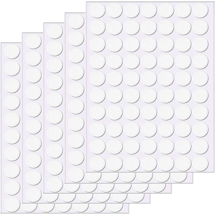 Autocollant de Point de Double Face Point Transparent Collant Rond ...