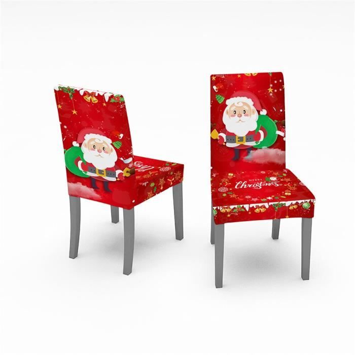 Housses de chaises de noël, couvre-siège de cuisine, extensible ...