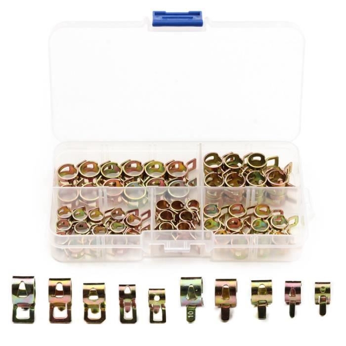 Collier de serrage - Kit d'assortiment de fixations métalliques - 75 ...