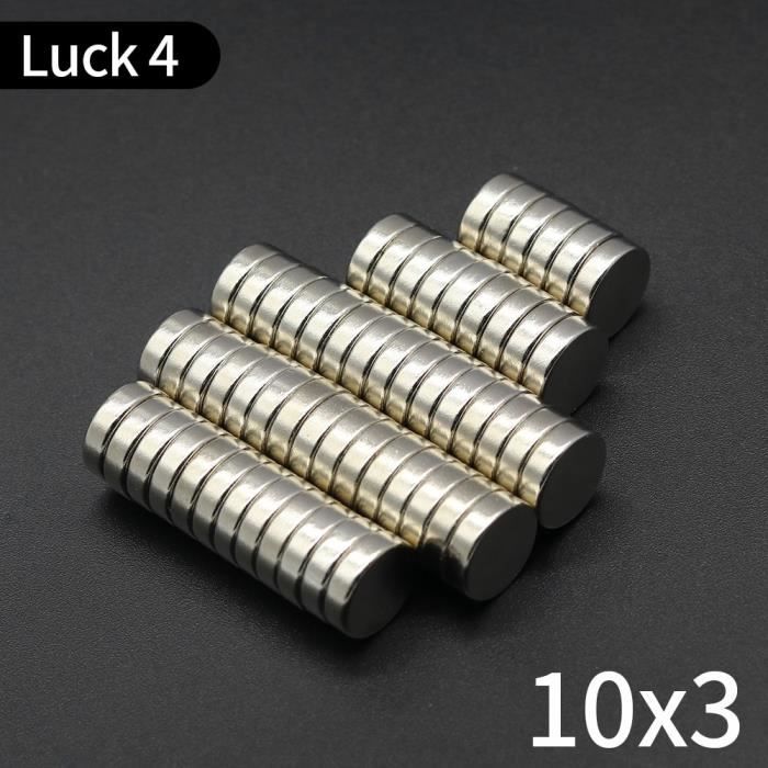 100 pièces - Aimant Rond 10x3mm Néodyme Mini Aimant N35 Permanent NdFeB ...