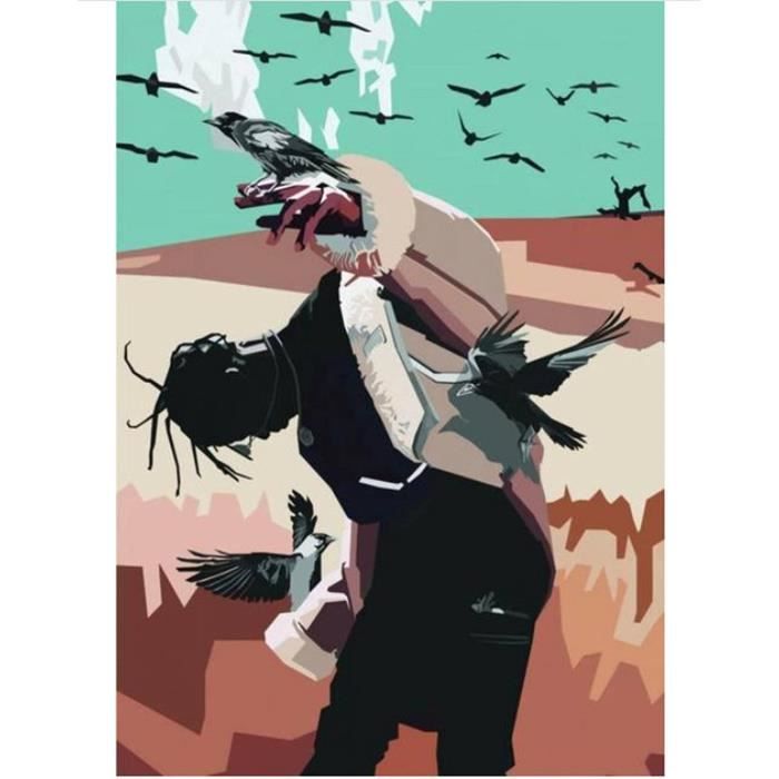 JIUBING Canvas Poster Rapper Travis Scott Poster Alternative Abstract ...