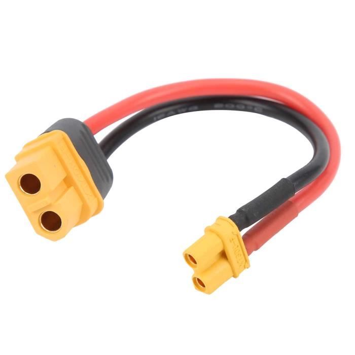 Dioche Prise XT60 mâle vers XT30 femelle 10 cm XT60 mâle à XT30 femelle 16AWG adaptateur de ...
