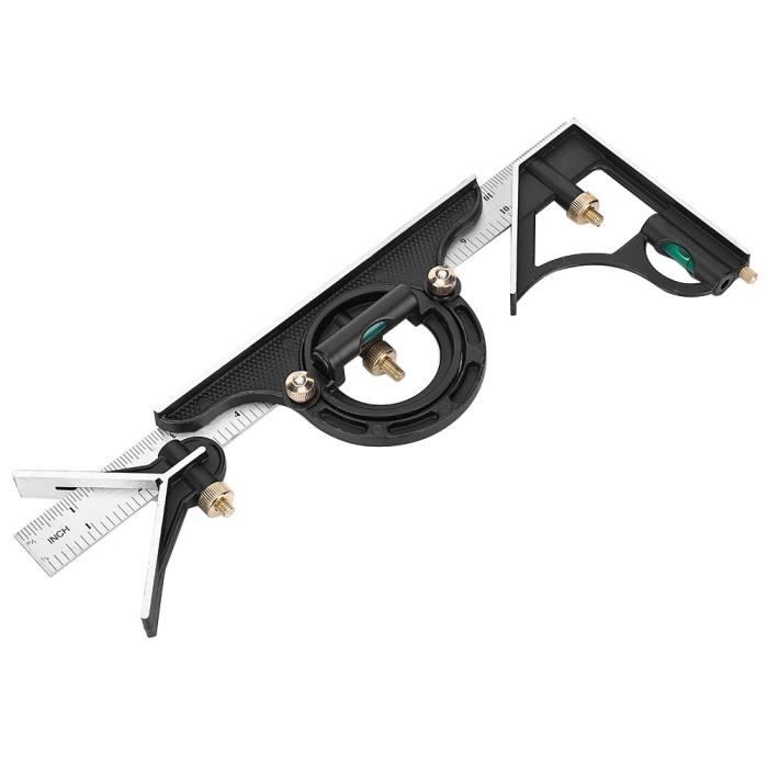 Duokon rapporteur en acier Règle d'angle en acier inoxydable 0-180 ...