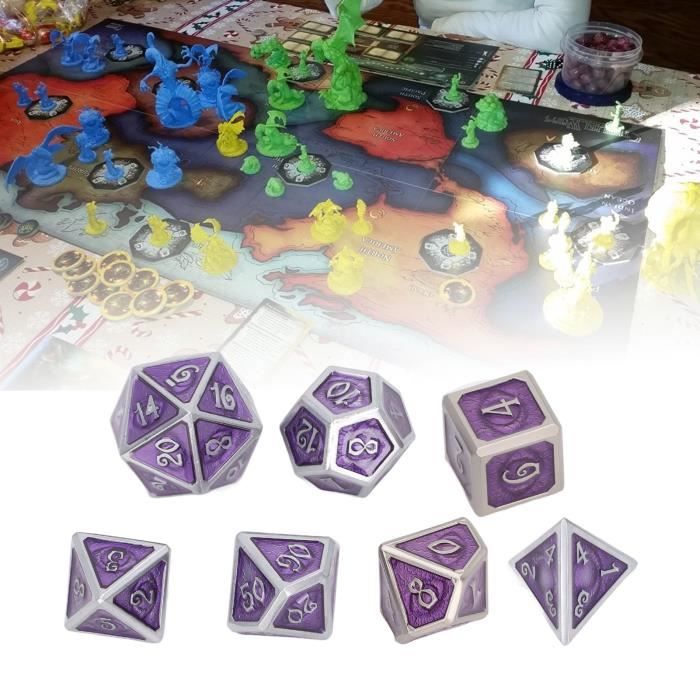 ESTINK jeu de dés 7 pièces dés multi-faces en métal décoration de la ...