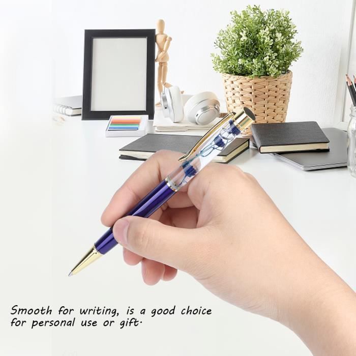 Stylo signature Stylo à huile en métal fleur flottant écriture ...