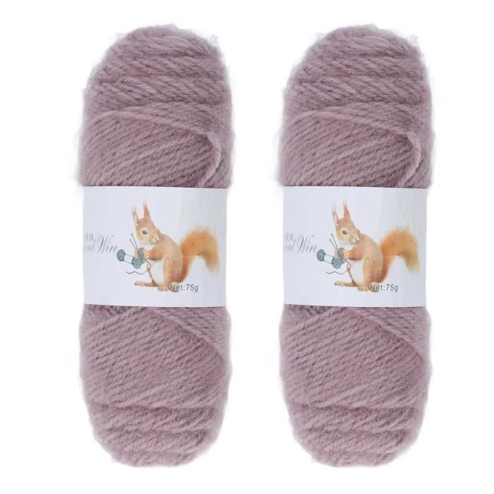 HURRISE Fil à crocheter 2 pièces fil au Crochet tricoté à la main ...