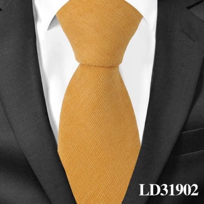 Lucky-Cravates en coton pour hommes cravate slim vert solide cravates ...