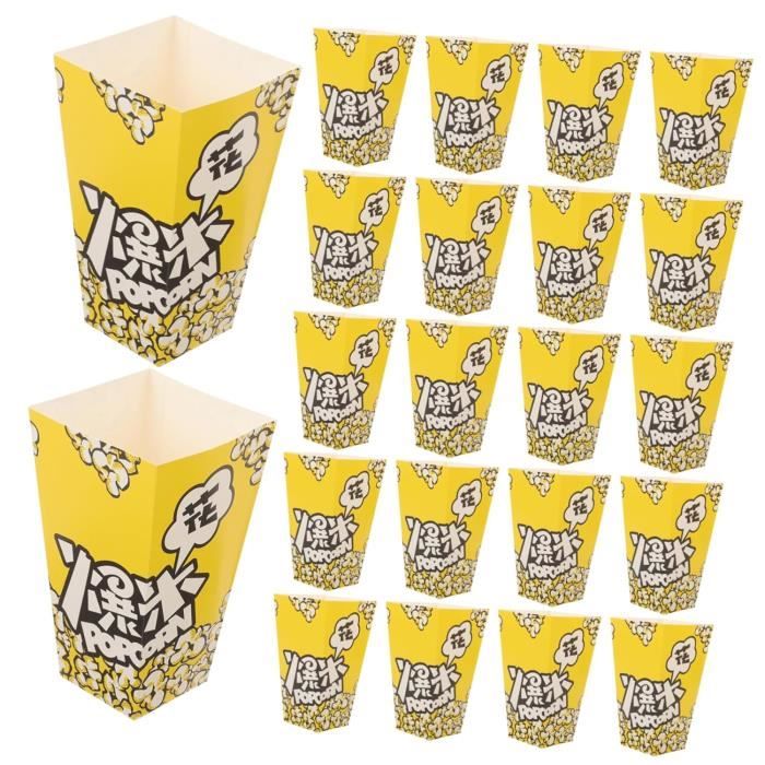 100 Pièces Boîtes De Pop-Corn Frites Récipients Alimentaires Blanc Bol ...