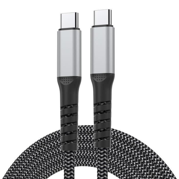 Câble Usb C Vers Usb C 2M,100W Cable Usb C Charge Rapide Pd 5A Cordon ...