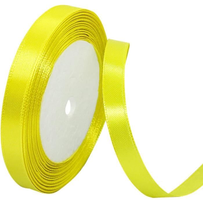 Ruban De Satin Jaune De 10 Mm, 22 M De Long, Ruban Orange Pour Travaux ...